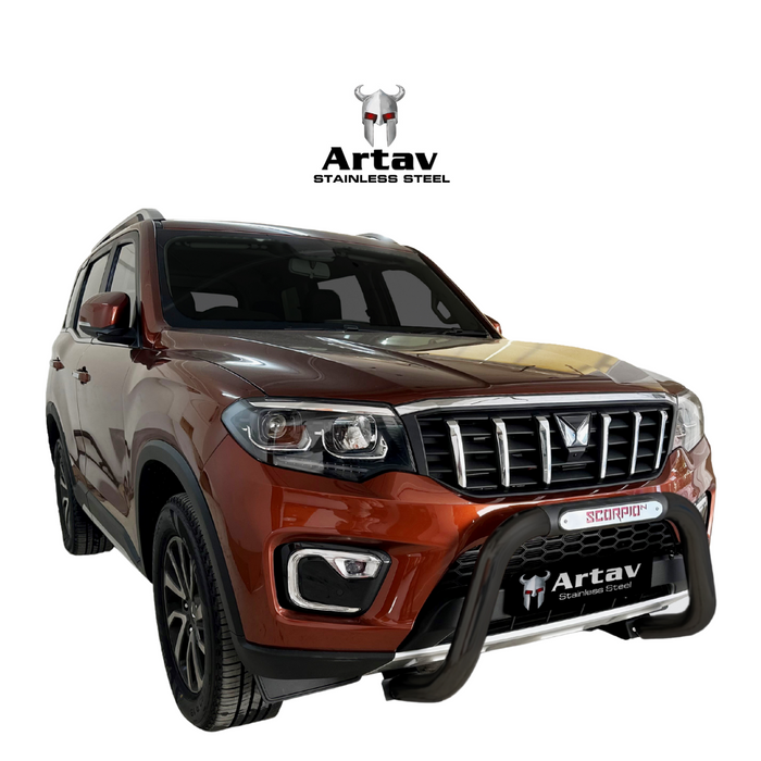 Artav | Mahindra Scorpio N Black Nudge Bar — Alpha Accessories (Pty) Ltd