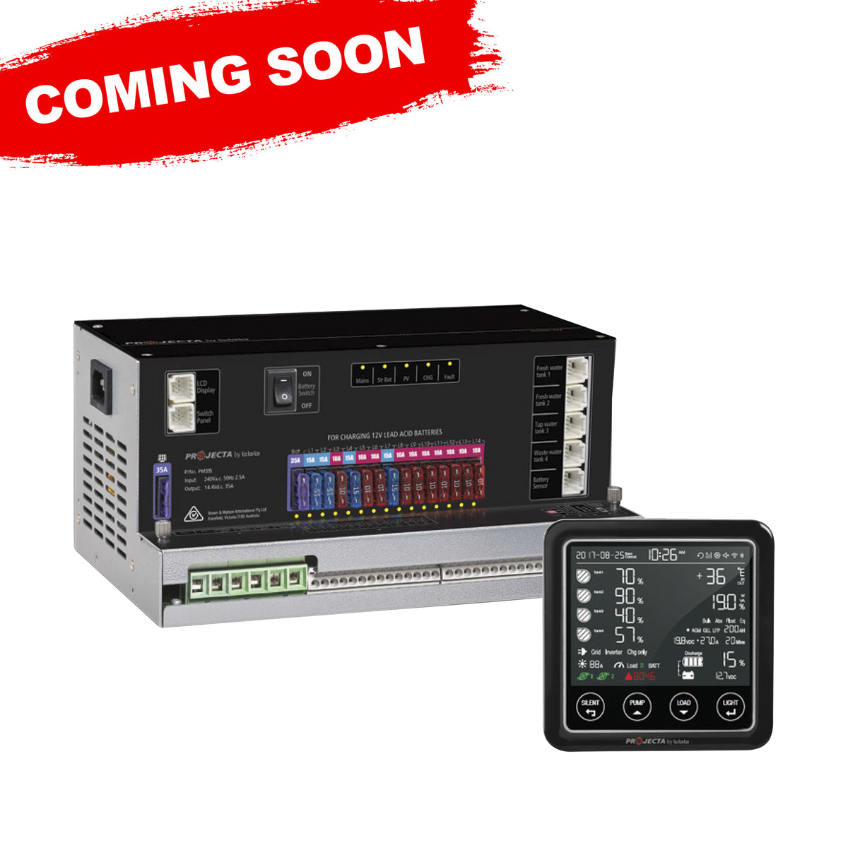 PROJECTA 12V 30A Charger & 35A Power Supply, 30A MPPT Solar Controller ...