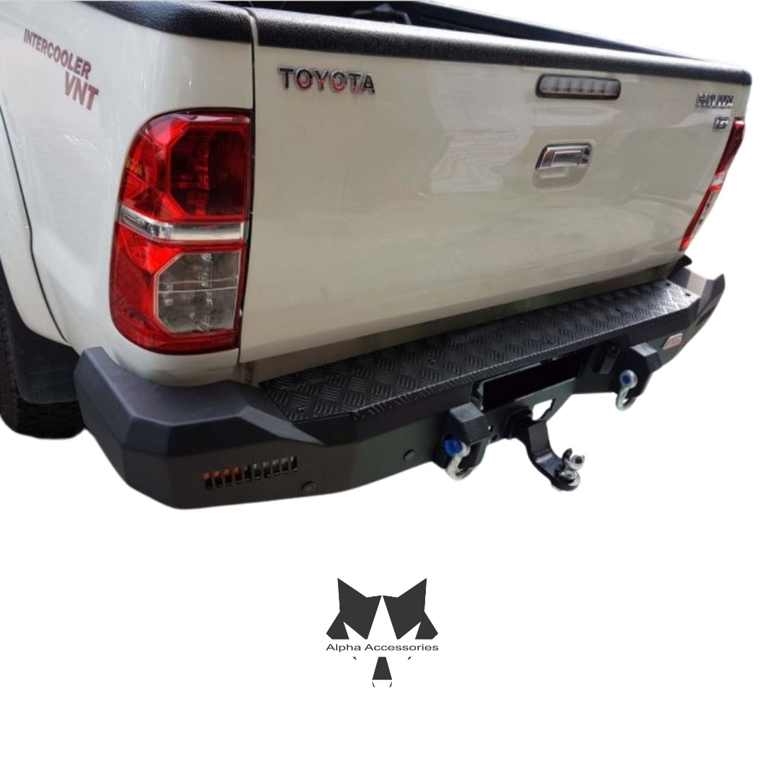 HILUX D4D 2005–2016: Rocker Rear Replacement Bumper with Towbar (Wirin ...
