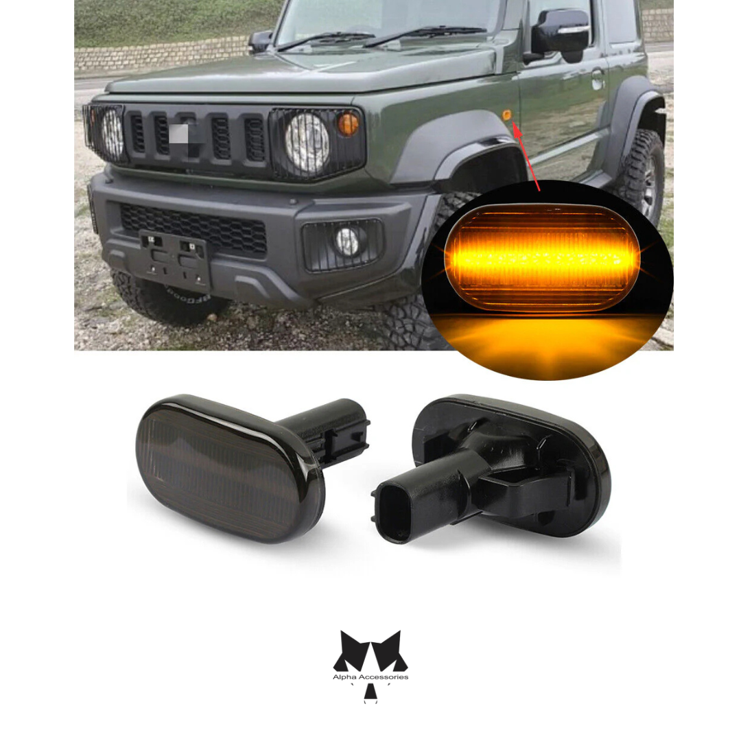 Suzuki Jimny Generation 4 2019+ Front Fender LED Indicators Smoke ...